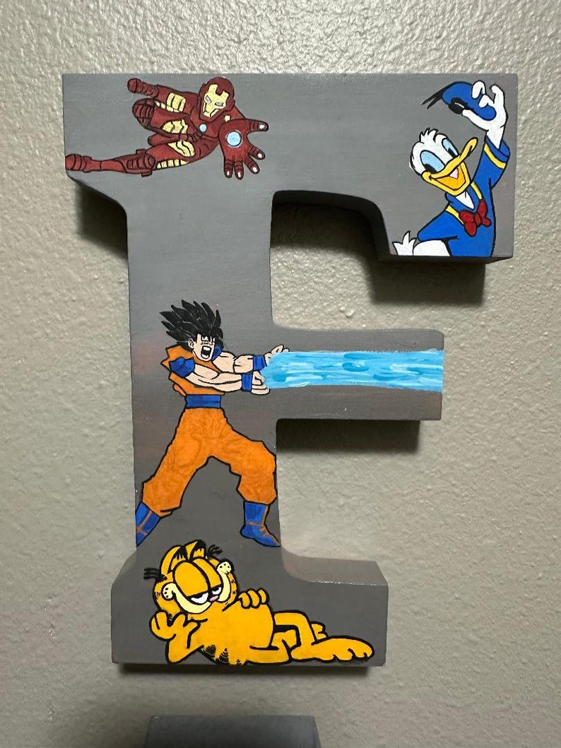 Custom Painted Wood Letter - Etsy