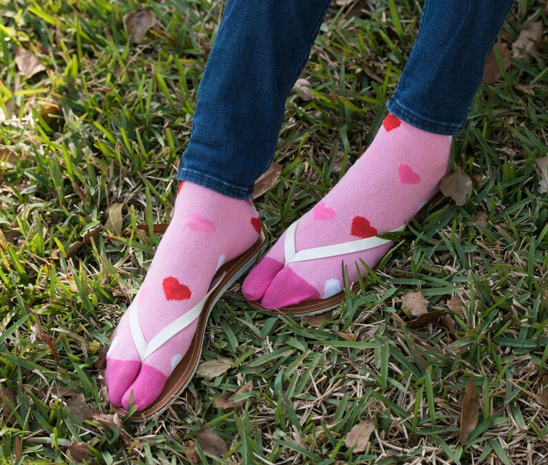 6 Pairs Split Toe Flip Flop Tabi Socks V-toe Fun Cafe - Etsy