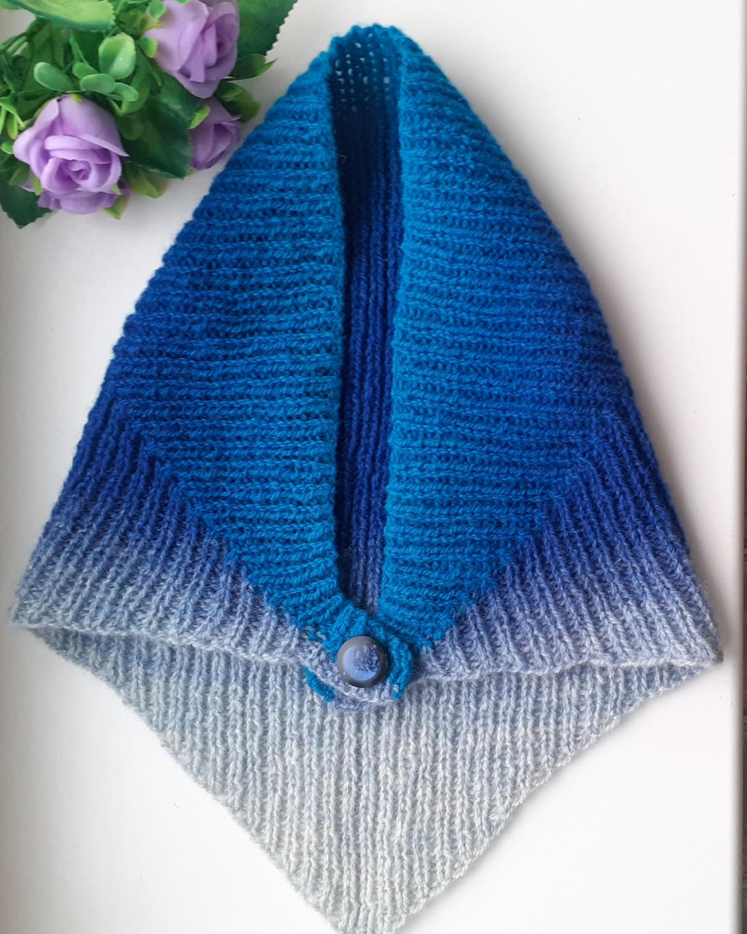 Handmade Bandana Gradient Triangler Muffler Kerchief Bonnet Women ...