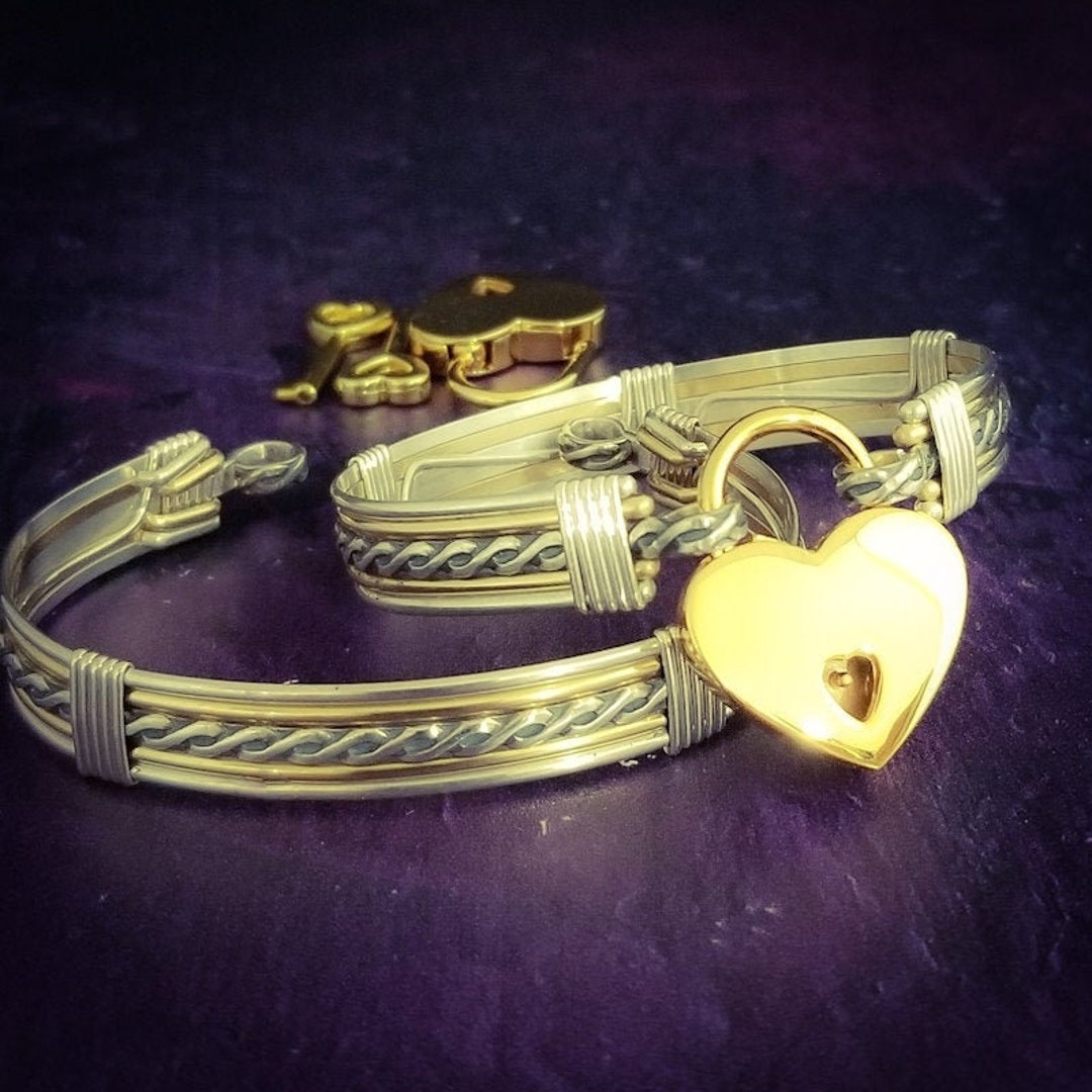 ENTWINED Locking BDSM Submissive Handcuff Bracelets {pair} Slave ...