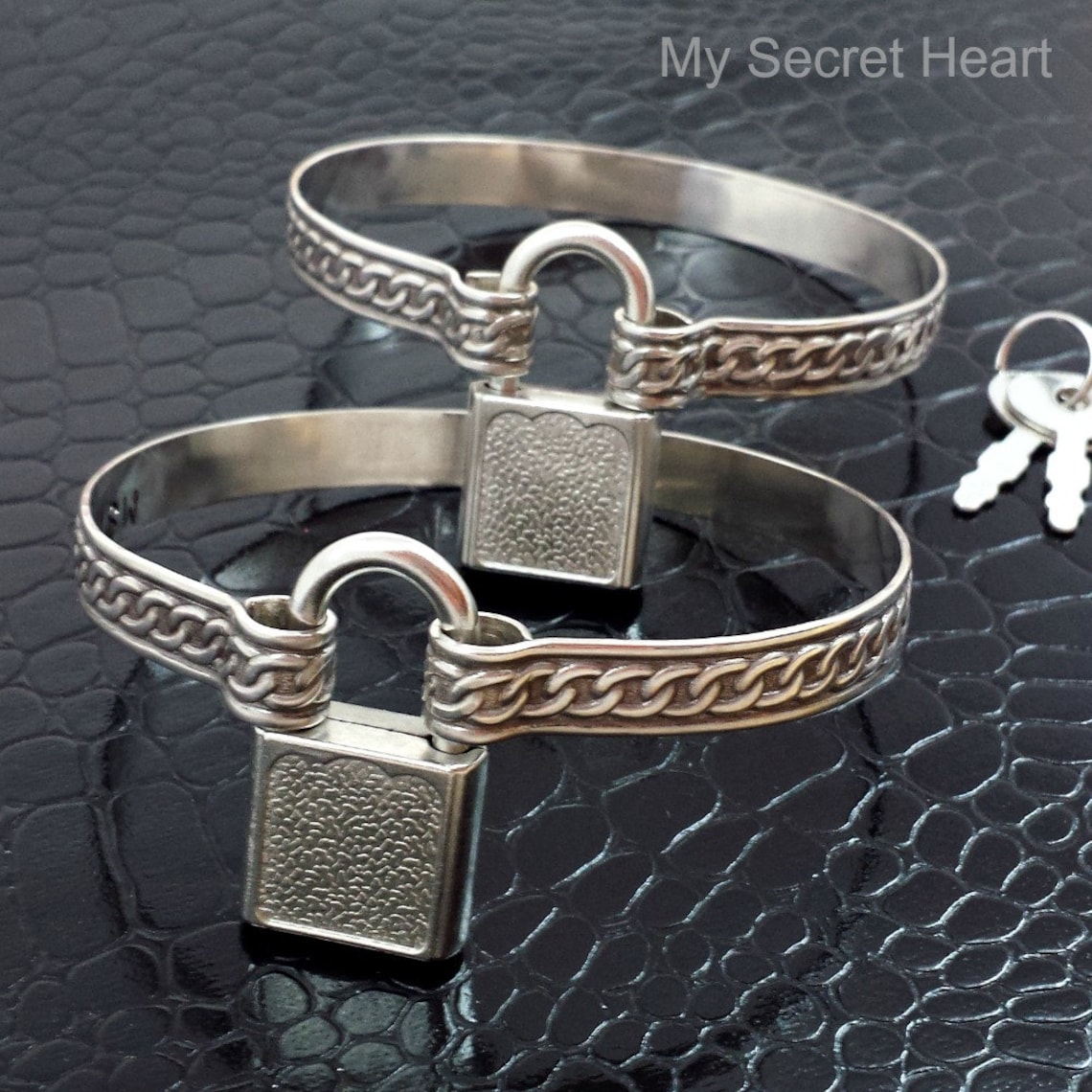 Donovan Locking Submissive Handcuff Bracelets Restraining | Etsy