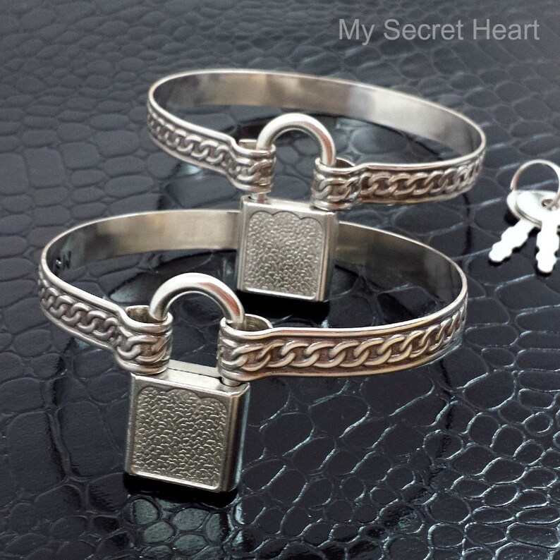Donovan Locking Submissive Handcuff Bracelets Restraining | Etsy