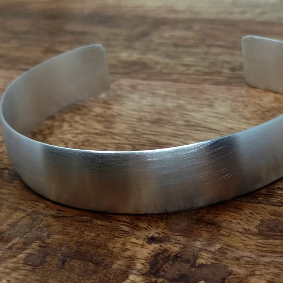 Men's Sterling Silver Cuff, Izzy Cuff, Extra Wide Unisex Cuff, Dominant ...