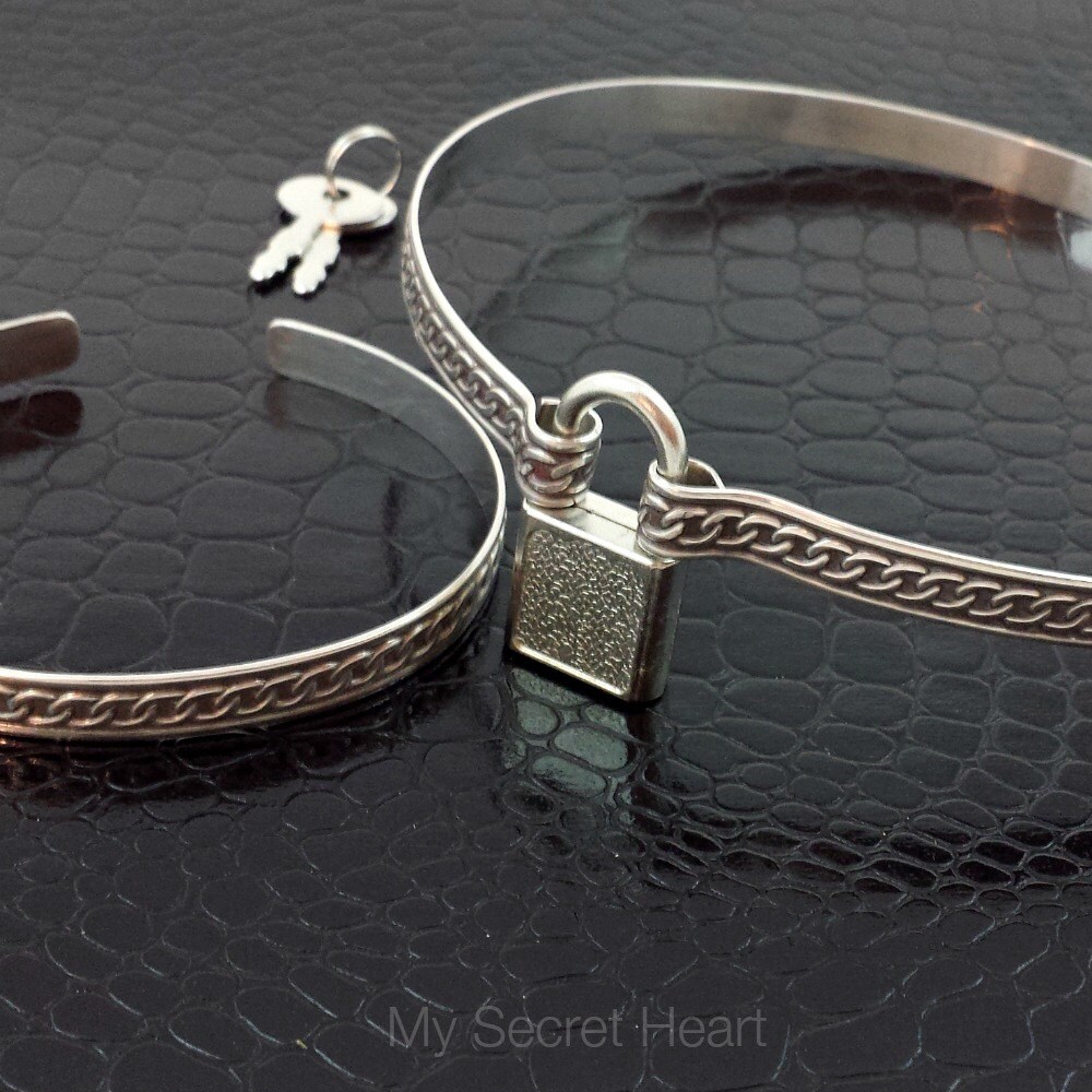 Dominants BDSM Cuff & Submissive Locking Collar, Donovan Collection ...