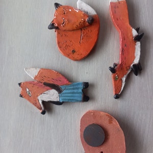 Refrigerator Magnet, Kitchen Decoration, Ceramic Magnet Fox - Etsy