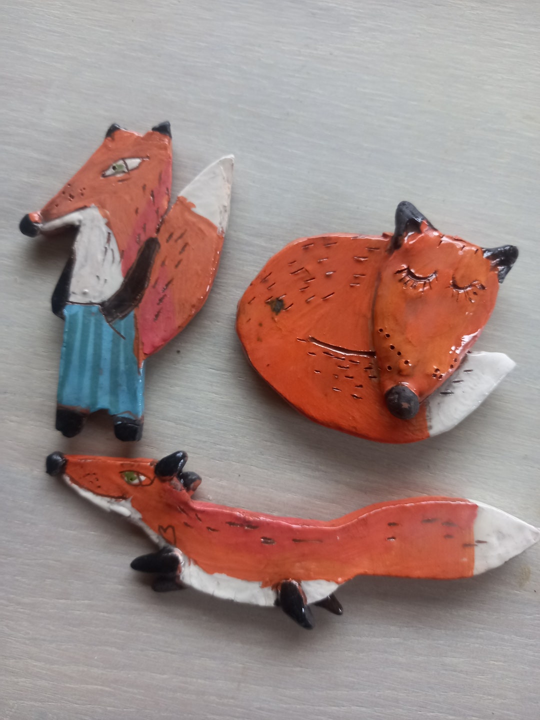 Refrigerator Magnet, Kitchen Decoration, Ceramic Magnet Fox - Etsy