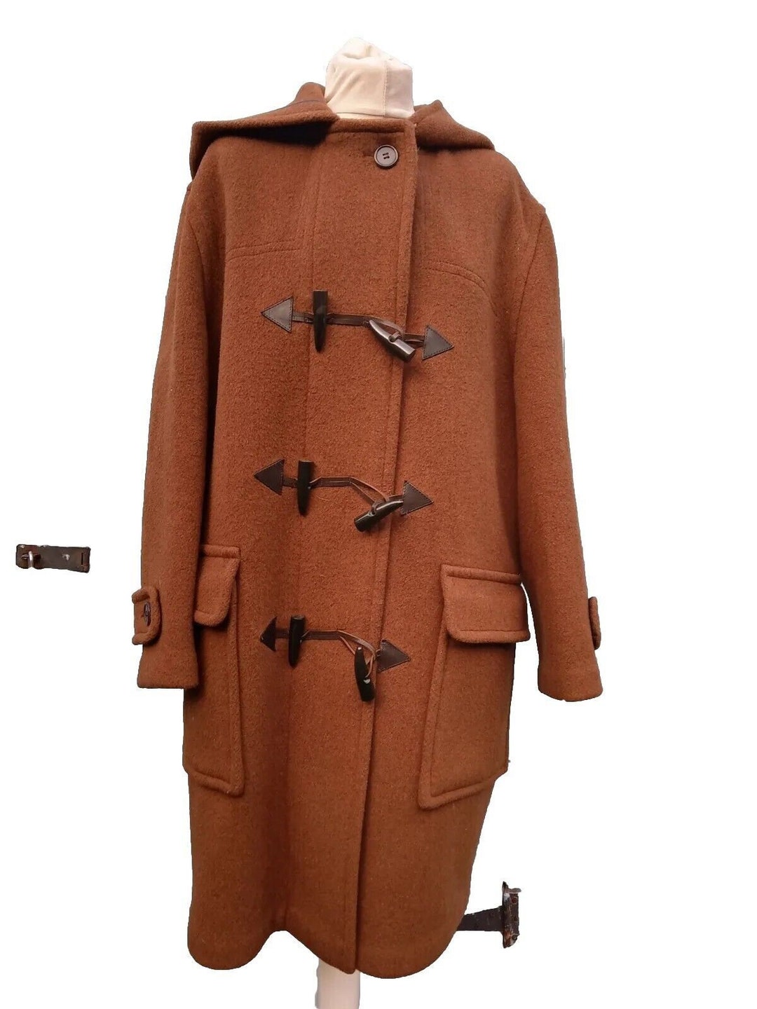 Vintage the Scotch House Duffle Coat Mens 90s Wool Rust Burnt Orange UK ...