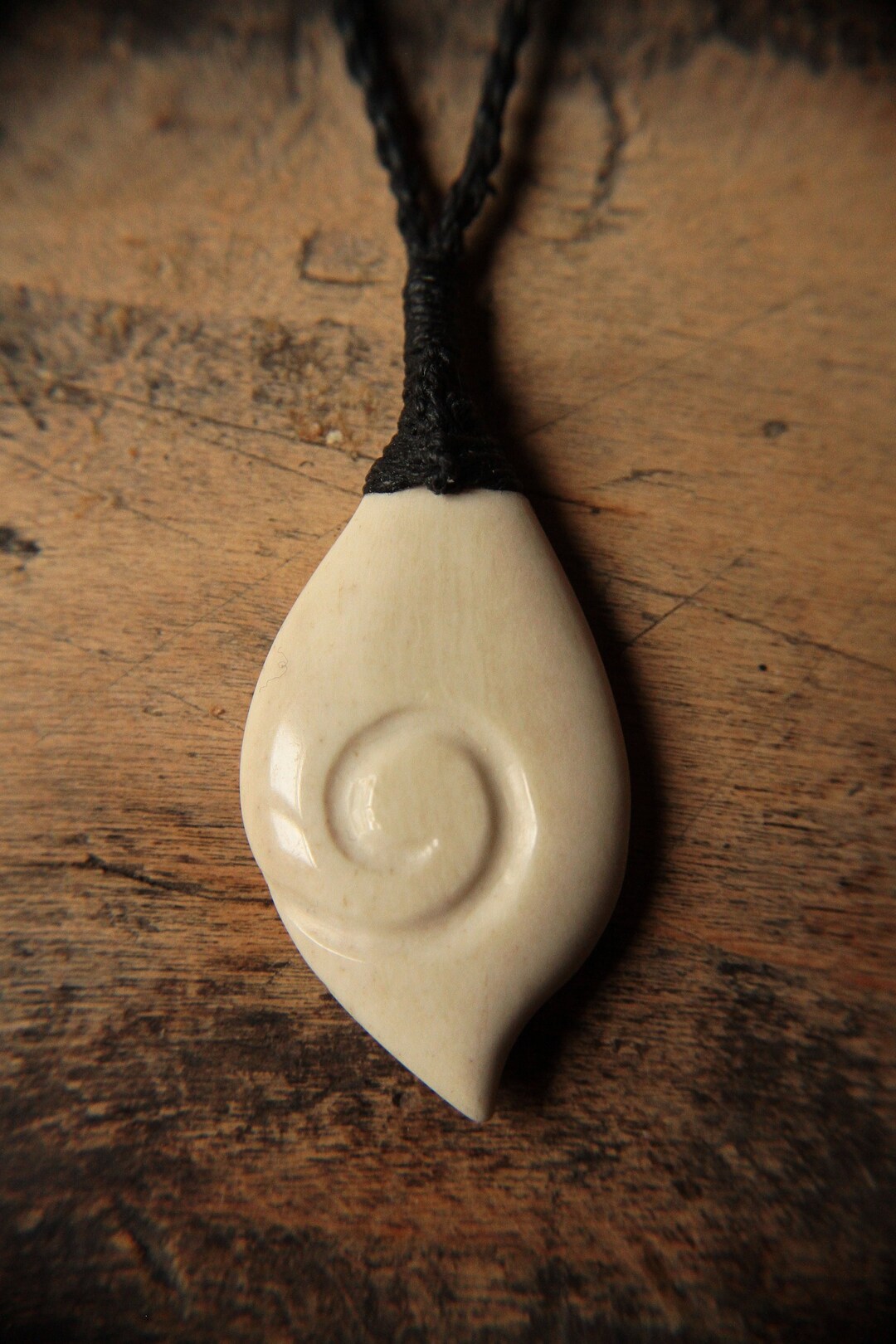 Handcrafted Maori Koru Bone Carving | Unique New Zealand Art | Tribal ...
