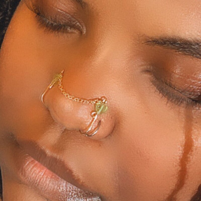 Heart Nose Chain - Etsy