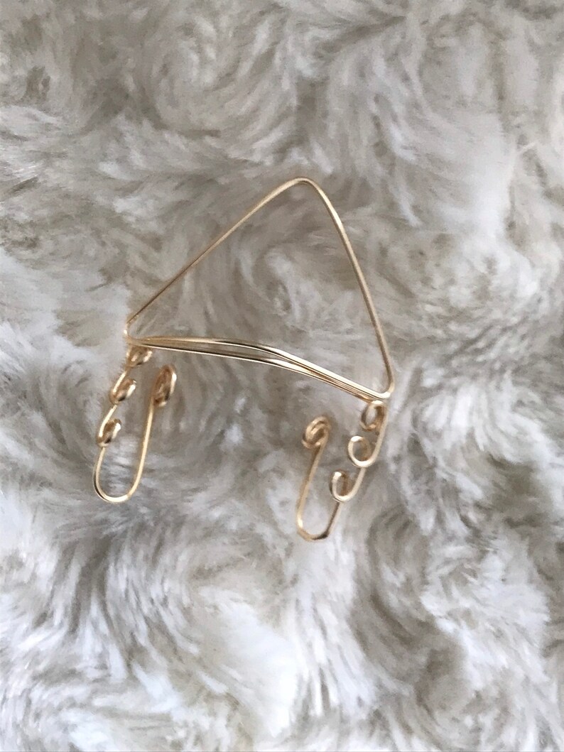 Triangle Nose Bridge Cuff Double Nostril Faux Nose Ring Nose - Etsy