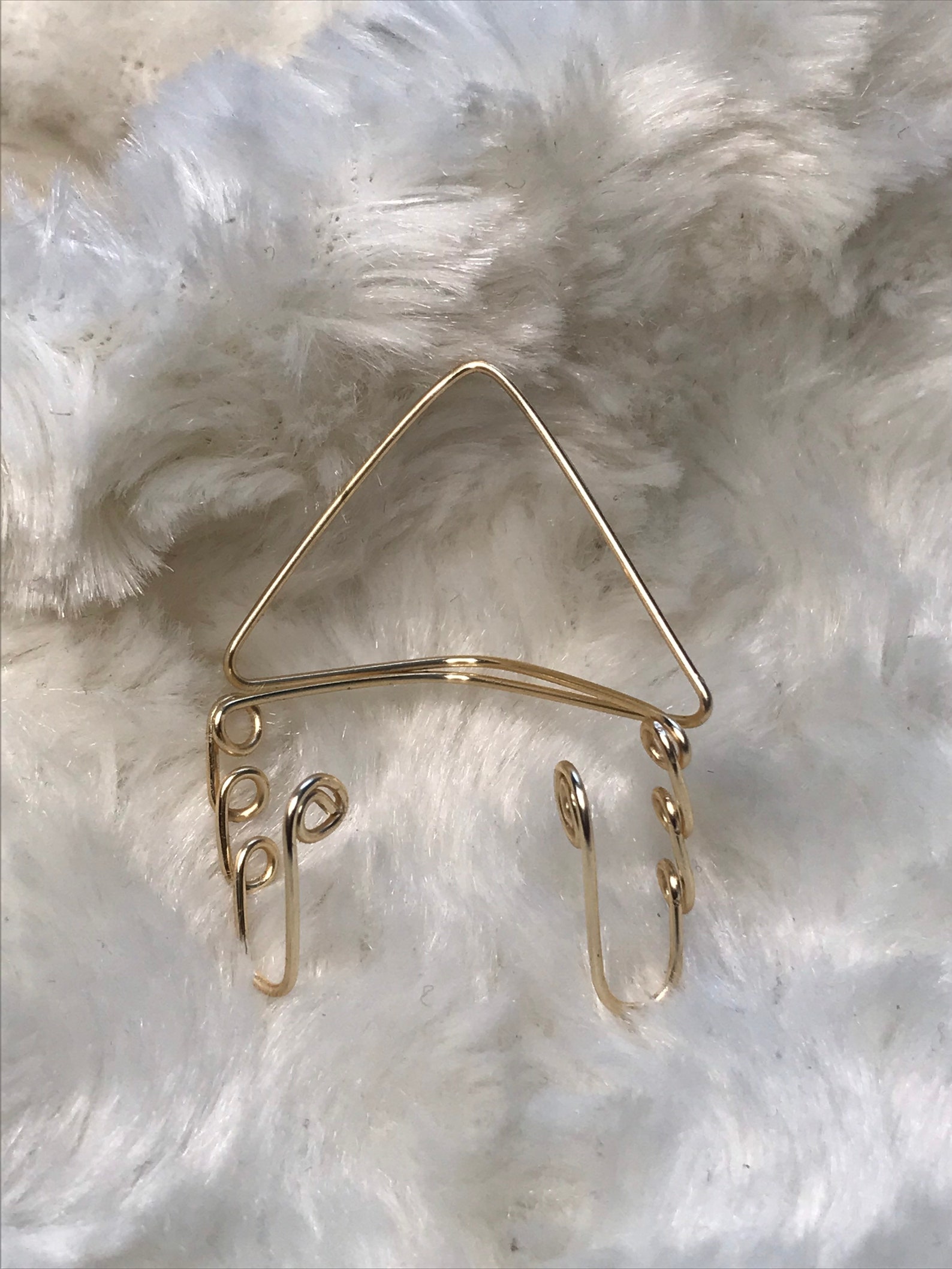 Triangle Nose Bridge Cuff Double Nostril Faux Nose Ring Nose - Etsy