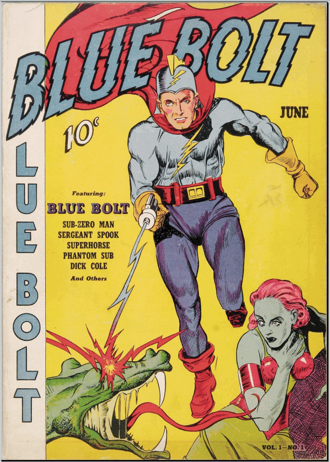 Blue Bolt Comics. Golden Age. Rare Vintage Comics. Compact Disk No1 and ...