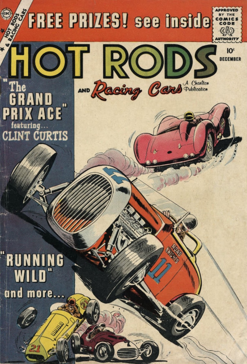 Hot Rods and Racing Cars Comics. Golden Age. Rare Vintage Comics 1951 ...