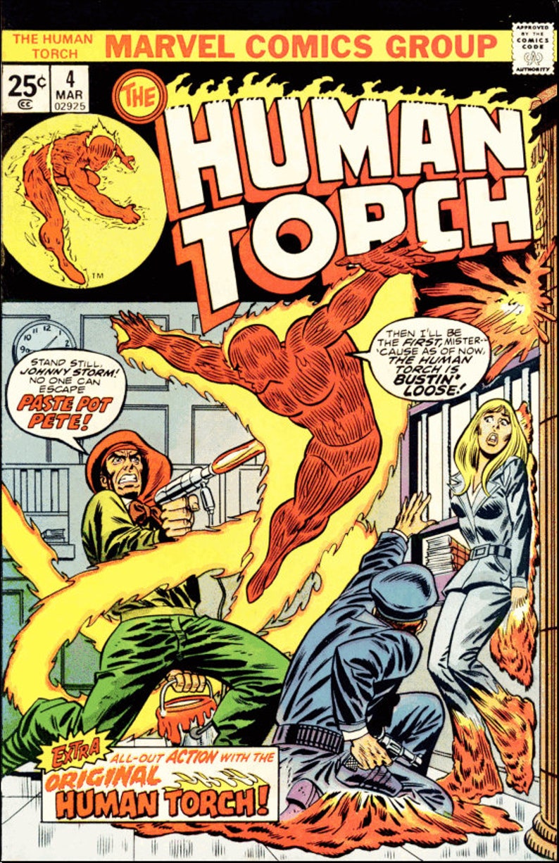 Human Torch Comics. Rare Vintage. Golden Age 1940-1954 1-38 and 1974 ...