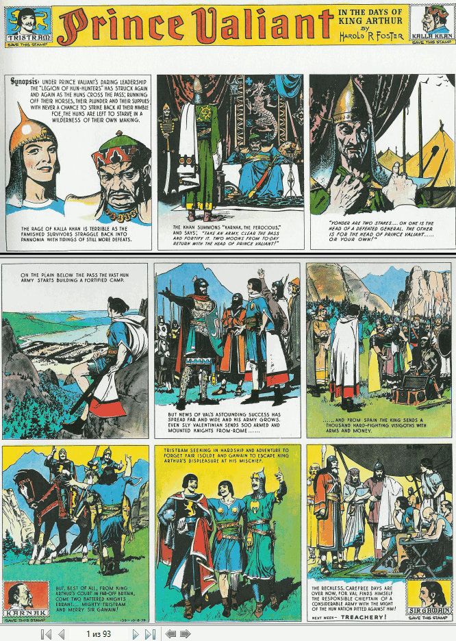 Prince Valiant Comics. Golden Age. Rare Vintage Comics (from 1937 ...
