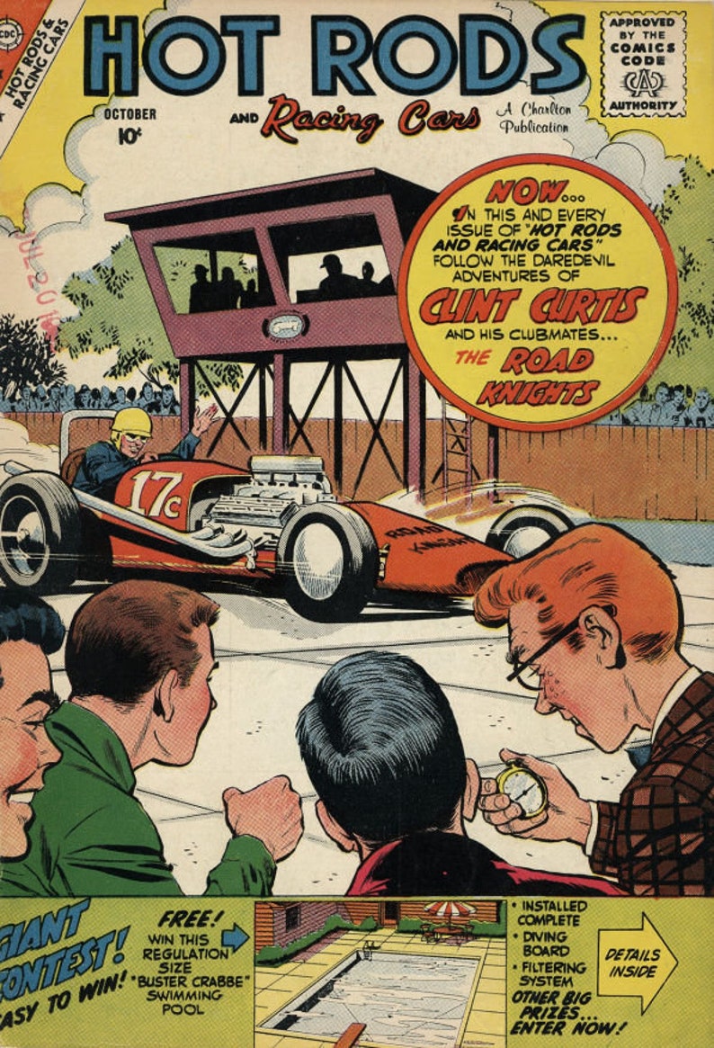Hot Rods and Racing Cars Comics. Golden Age. Rare Vintage Comics 1951 ...