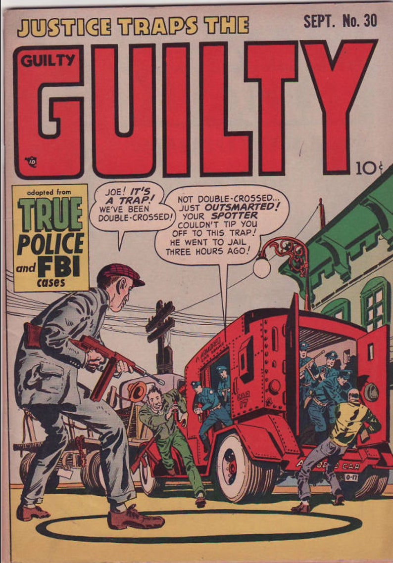 Justice Traps the Guilty Comics 1 92 1945 1958 Golden - Etsy