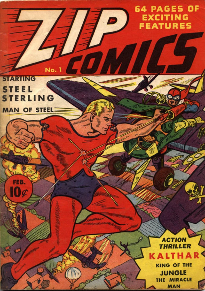 Zip Comics. Golden Age. Rare Vintage Comics Compact Disc (1940-1944; 1 ...