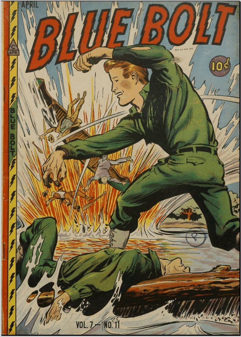 Blue Bolt Comics. Golden Age. Rare Vintage Comics. Compact - Etsy