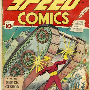 Speed Comics. Golden Age. Rare Vintage Comics Compact Disc 1941-1946 43 Publications - Etsy
