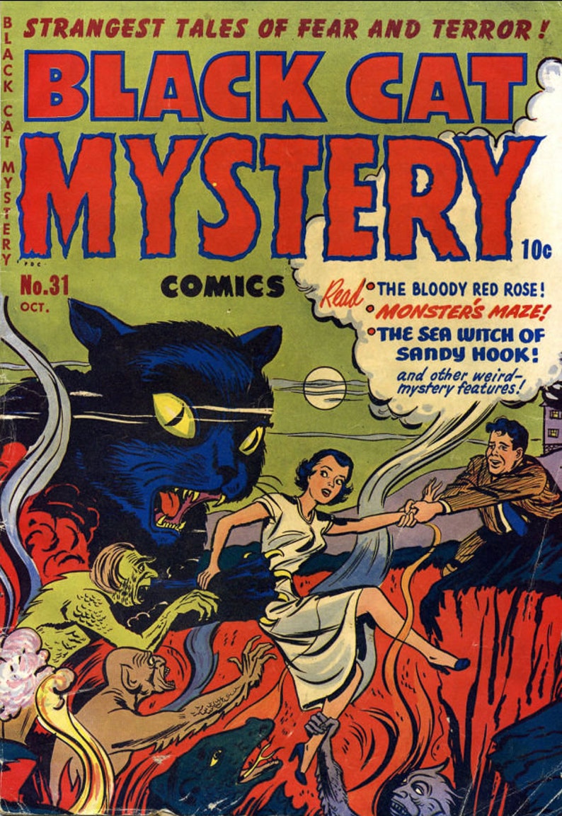 Black Cat Comics. Golden Age. Rare Vintage Comics 1946-1958 1-62 ...