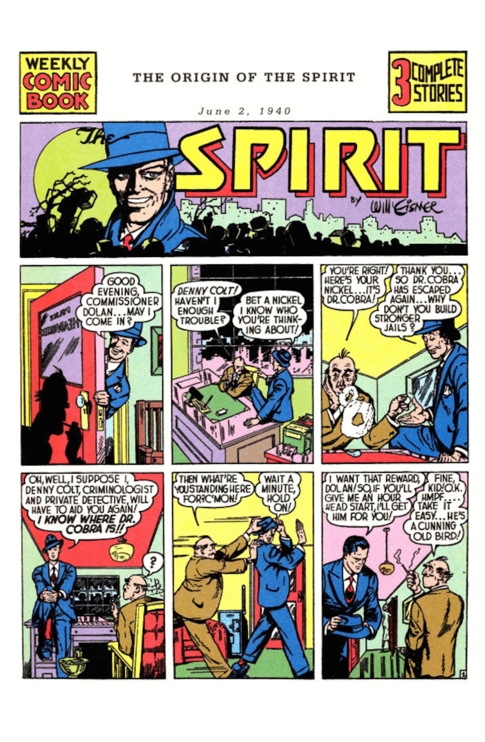 Spirit (will Eisner) Comics Gold Age. 1940-1945 (part No1. and No2 ...