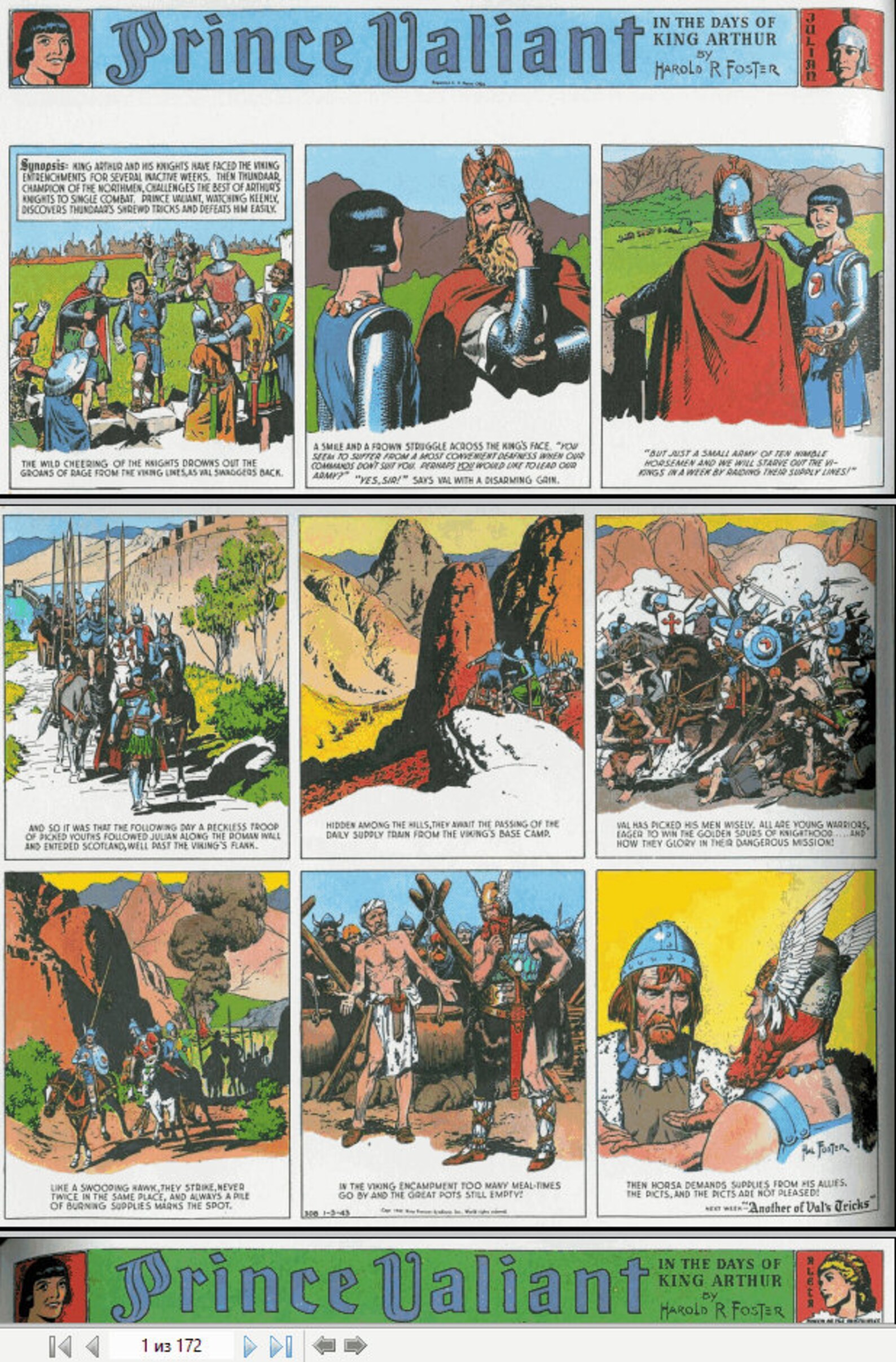 Prince Valiant Comics. Golden Age. Rare Vintage Comics (from 1937 ...