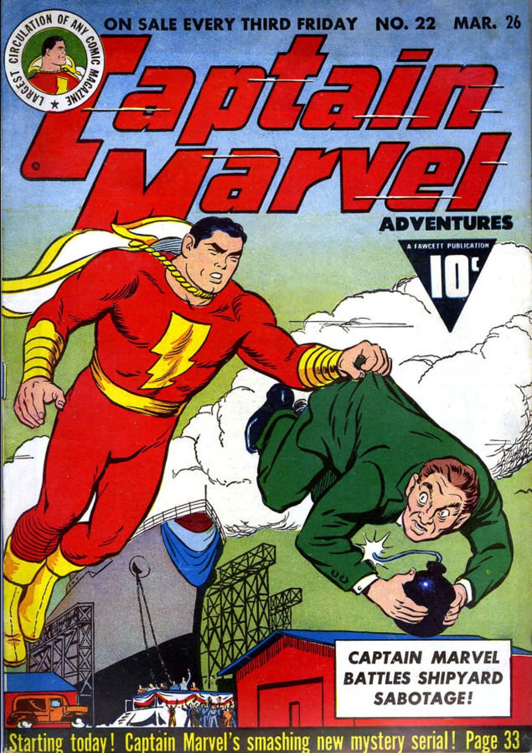Captain Marvel Adventures Comics. Golden Age. Rare Vintage Comics (1941 ...