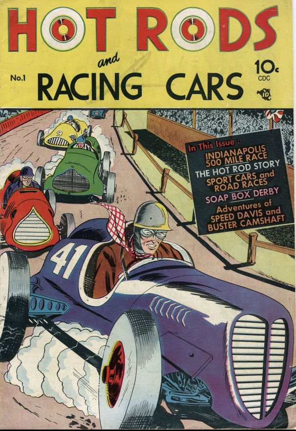 Hot Rods and Racing Cars Comics. Golden Age. Rare Vintage Comics 1951 ...