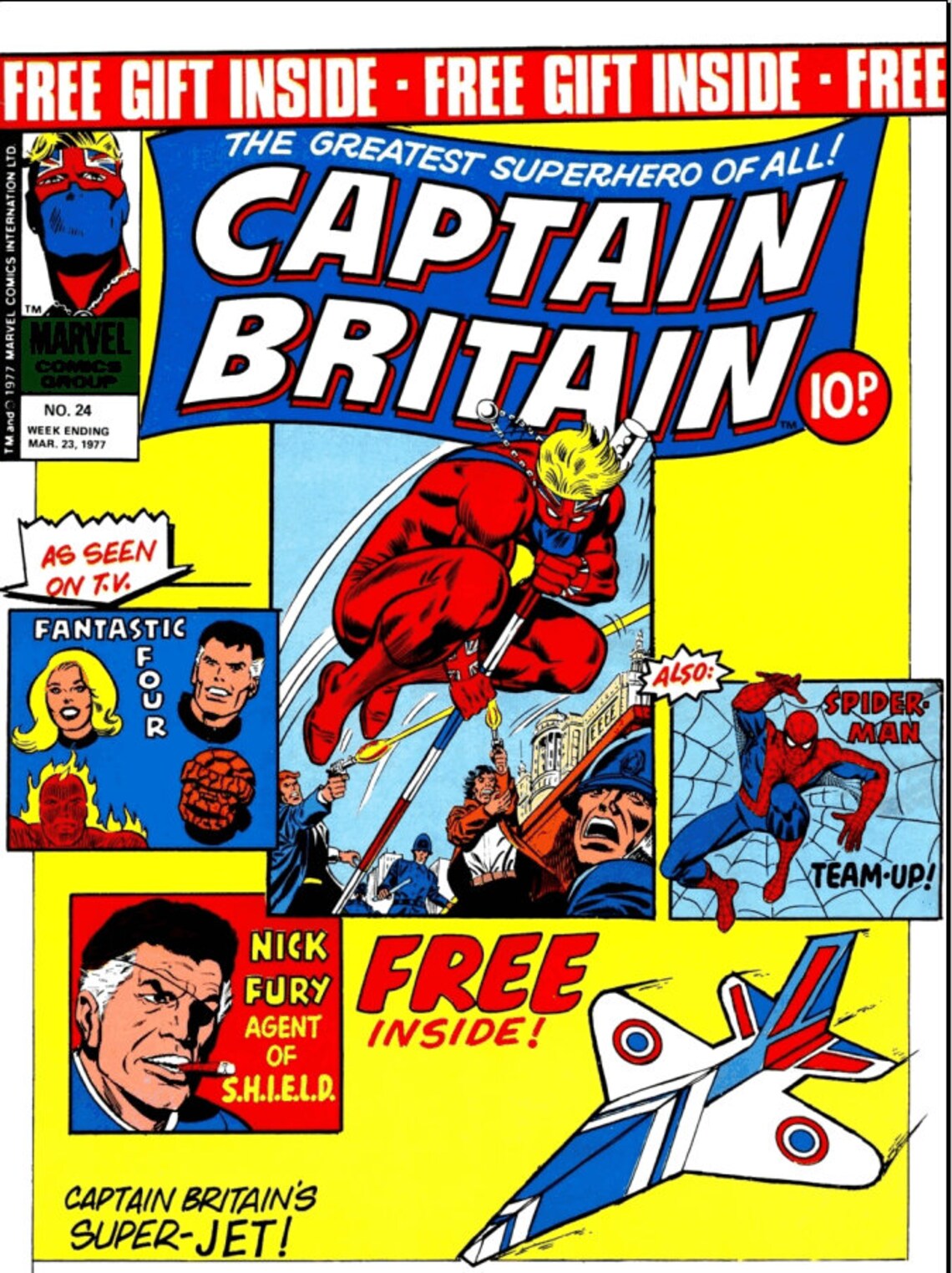 Captain Britain super Spider-man and Captain Britain Comics. - Etsy