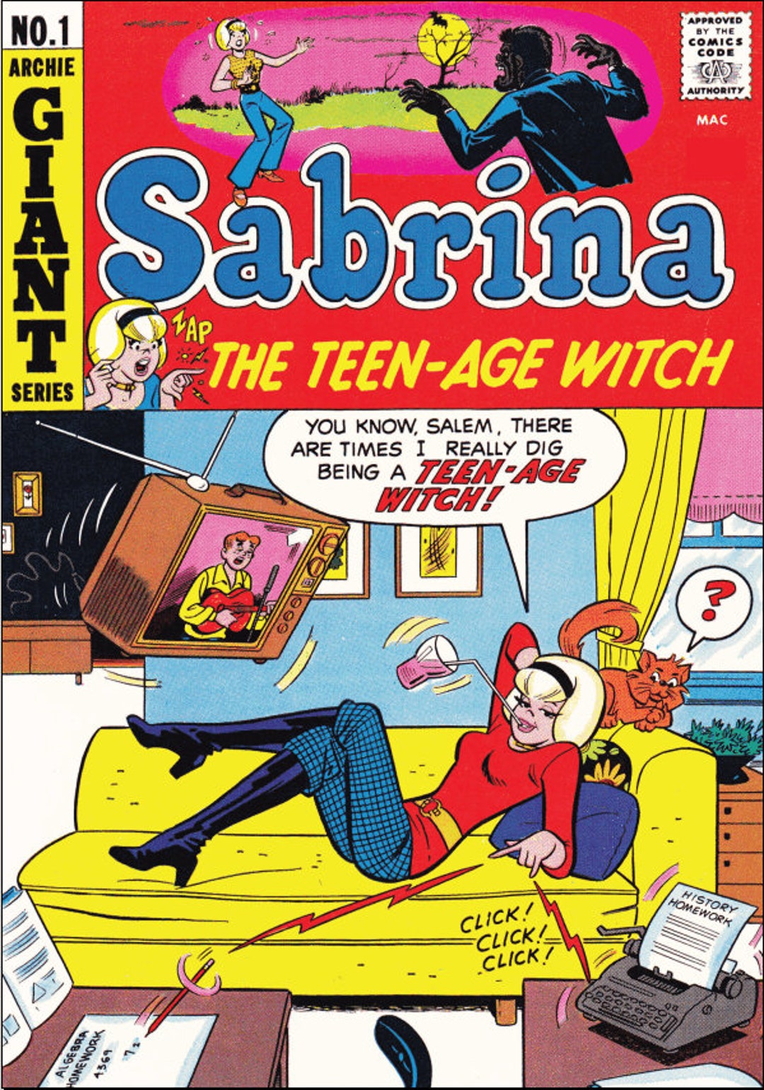 Sabrina the Teenage Witch Comics. Rare Vintage. Silver Age. From 1971 ...