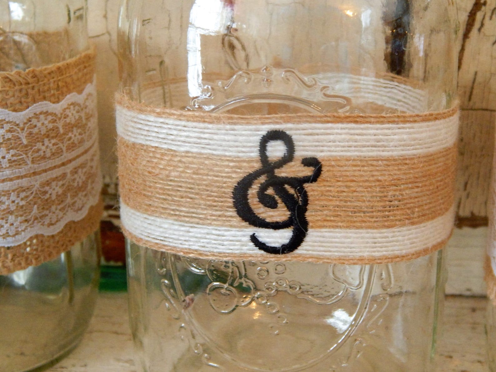 Wedding Mason Jar Wraps - Etsy