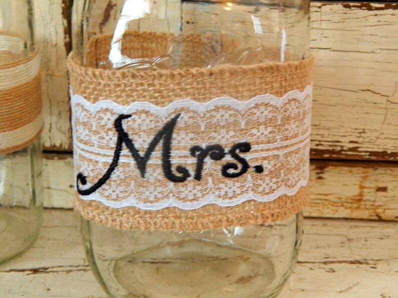 Wedding Mason Jar Wraps - Etsy