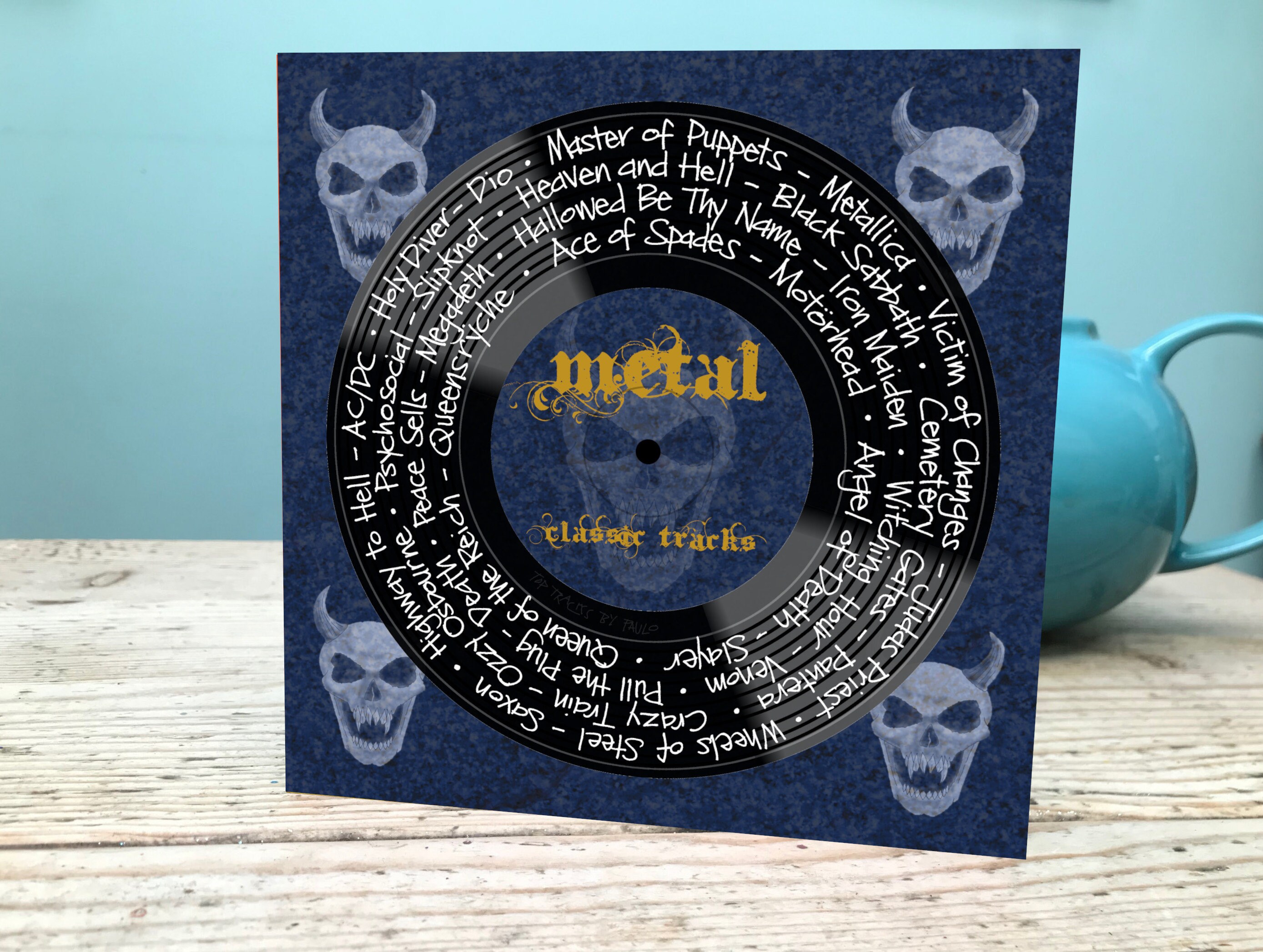 Metal Hits Card / Heavy Metal Fans Card / Metal Birthday Card / Heavy ...