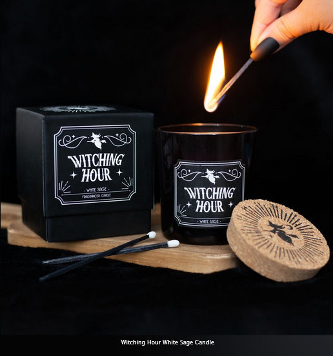 Witching Hour White Sage Candle Black H8.5cm X W7.5cm X D7.5cm - Etsy
