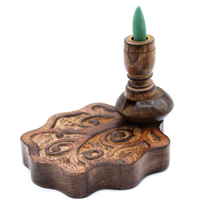 Hand-made Small Mango Wood Backflow Burner-tree of Life Design.13 X 15 ...