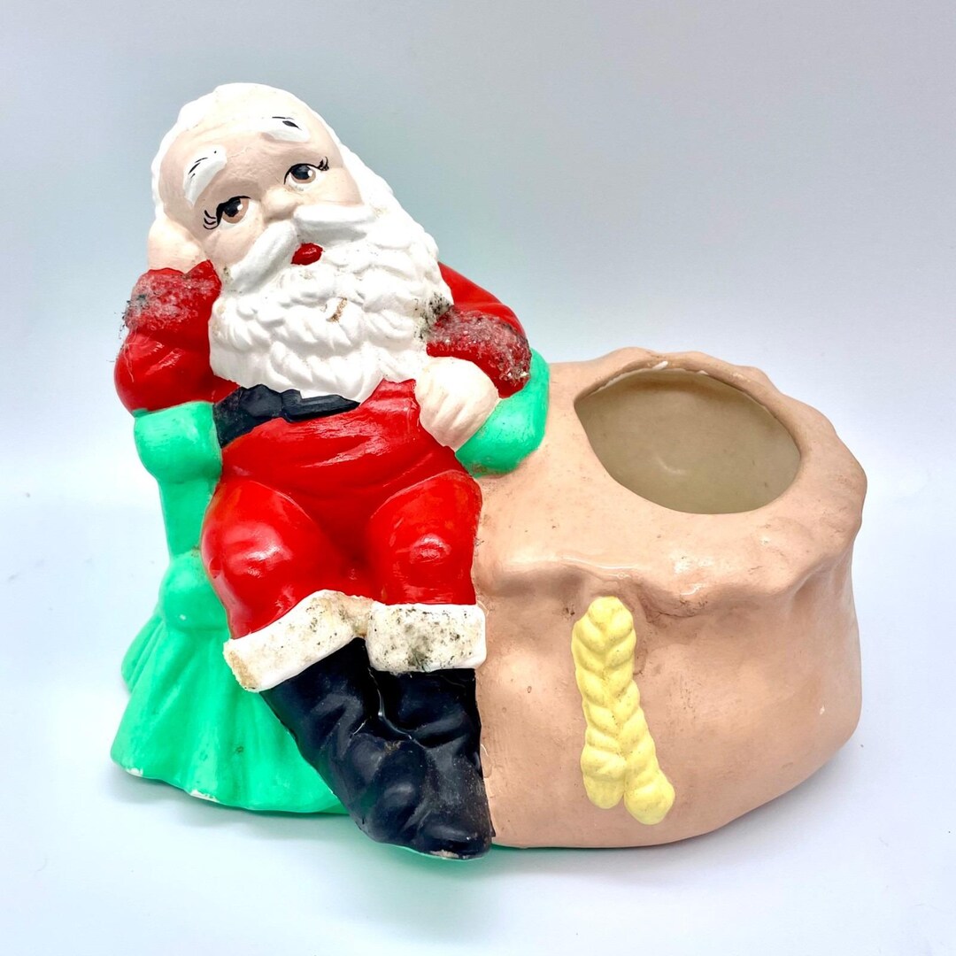 1966 Santa Planter School Project Hand Painted - Etsy