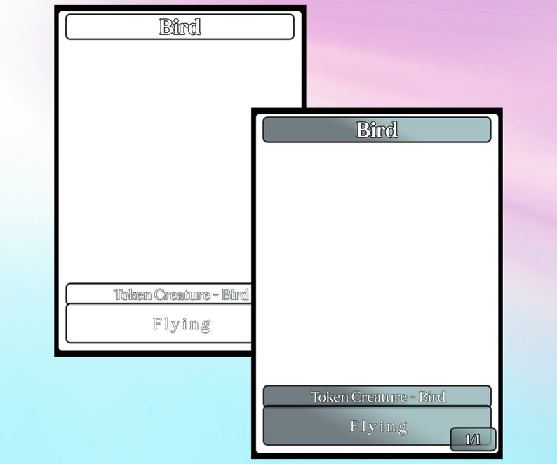 Digital Magic The Gathering TOKEN Template Etsy