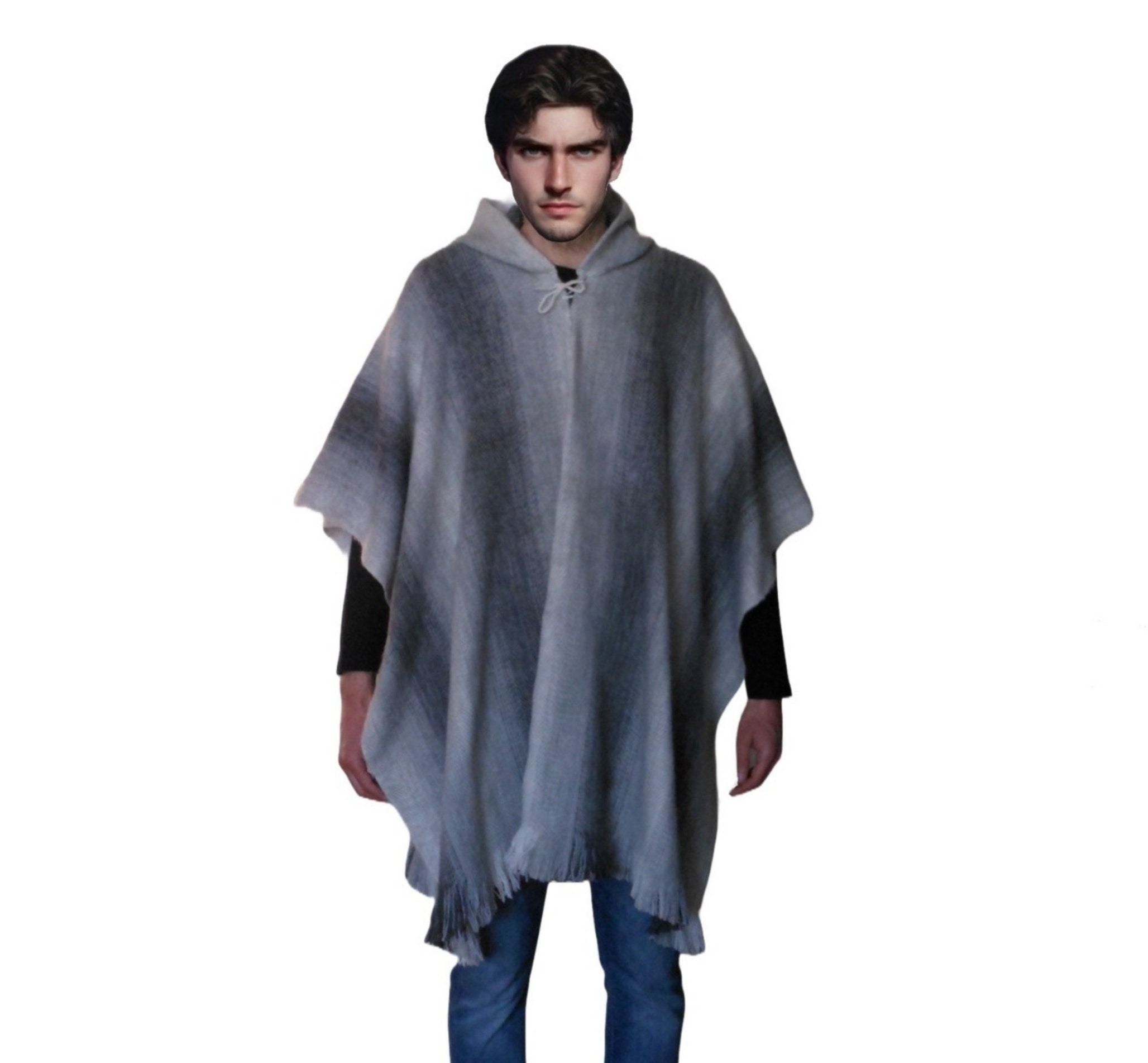 Alpaca Poncho Men Alpaca Wool Poncho Alpaca Poncho With Hood Alpaca ...