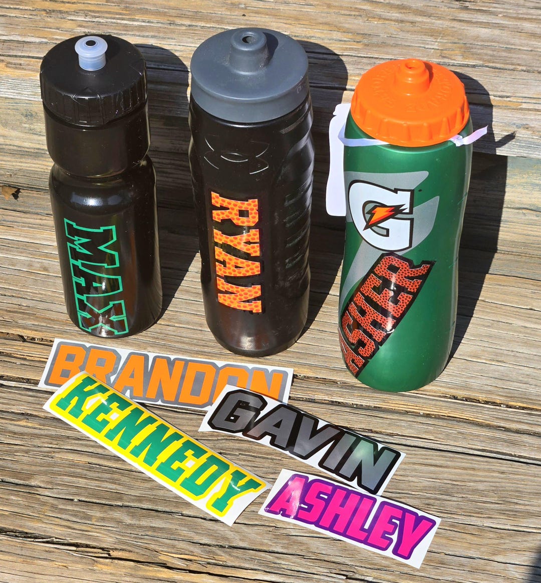Layered Decal Name Lable Decal Sticker for Sport Water Battle, Sport ...