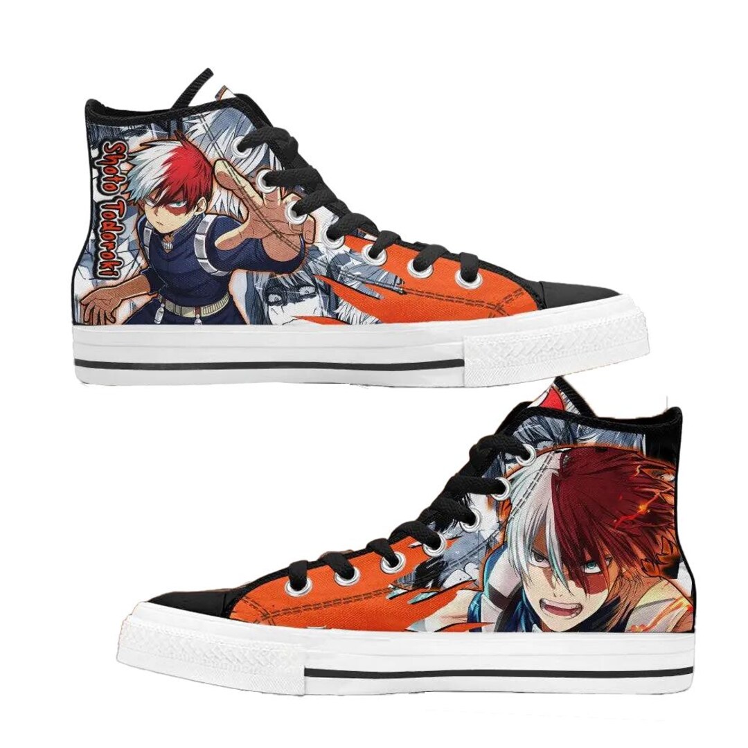 Shoto Todoroki High Top Shoes Custom Anime Sneakers - Etsy