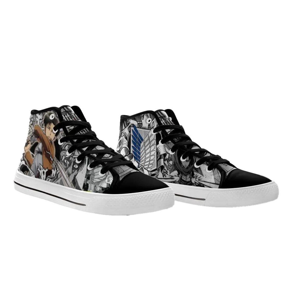 Levi Ackerman High Top Shoes Custom Anime Sneakers - Etsy