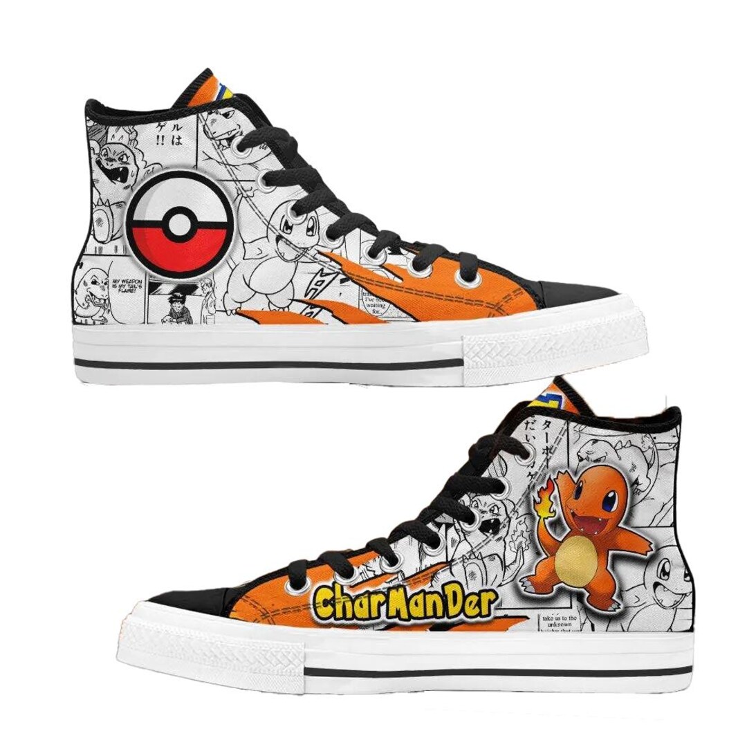 Charmander High Top Shoes Custom Anime Sneakers Mix Manga - Etsy