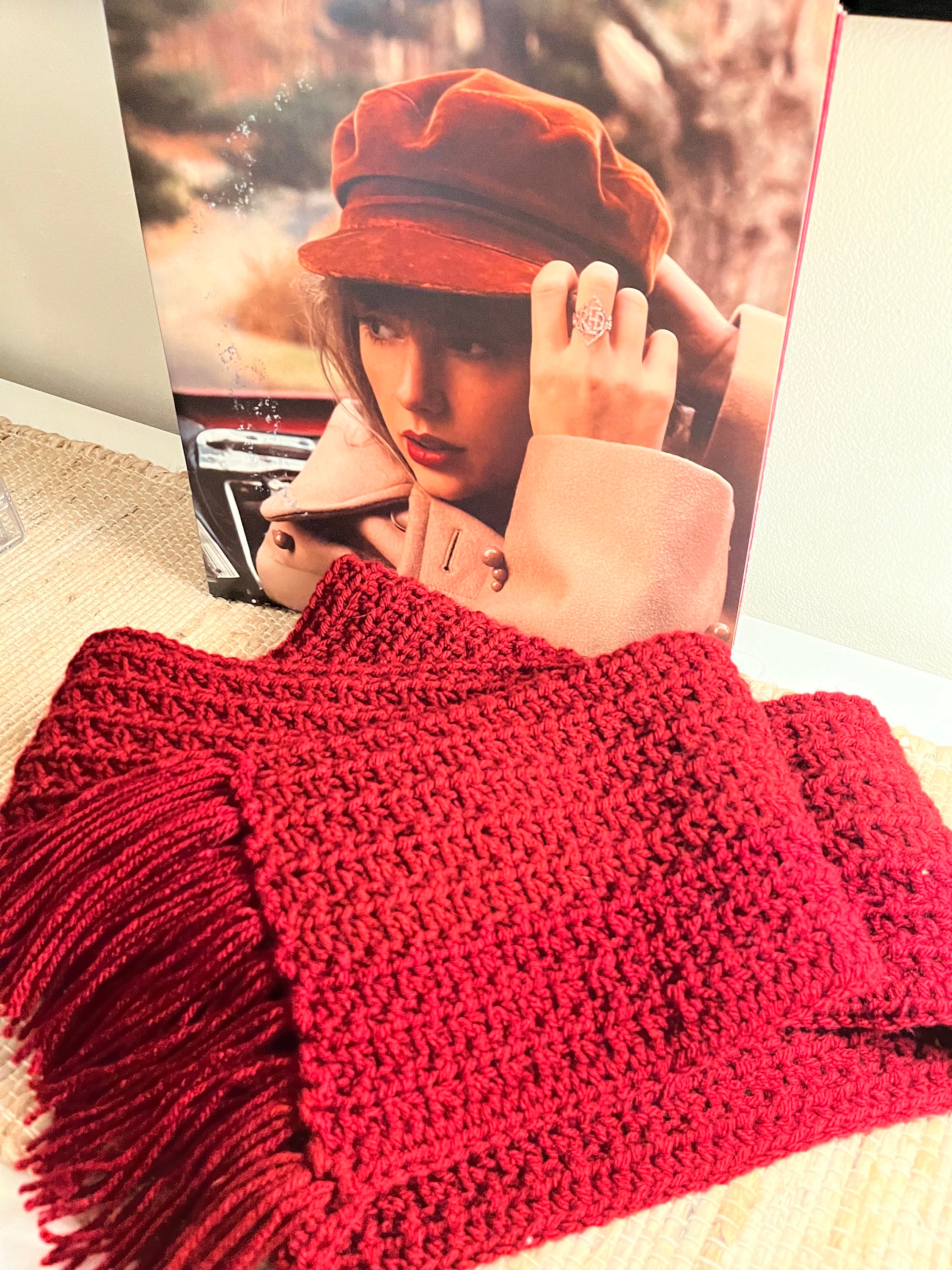 Taylor Swift All Too Well Crochet Red Scarf PATTERN ONLY - Etsy