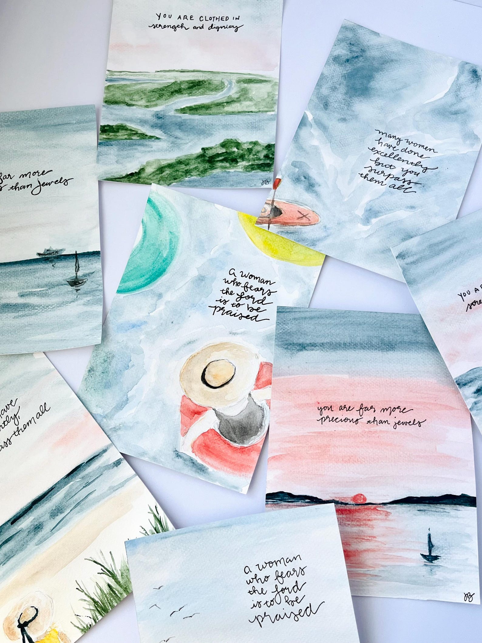Watercolor Art Print | Many Women Have Done Excellently | Waves of ...