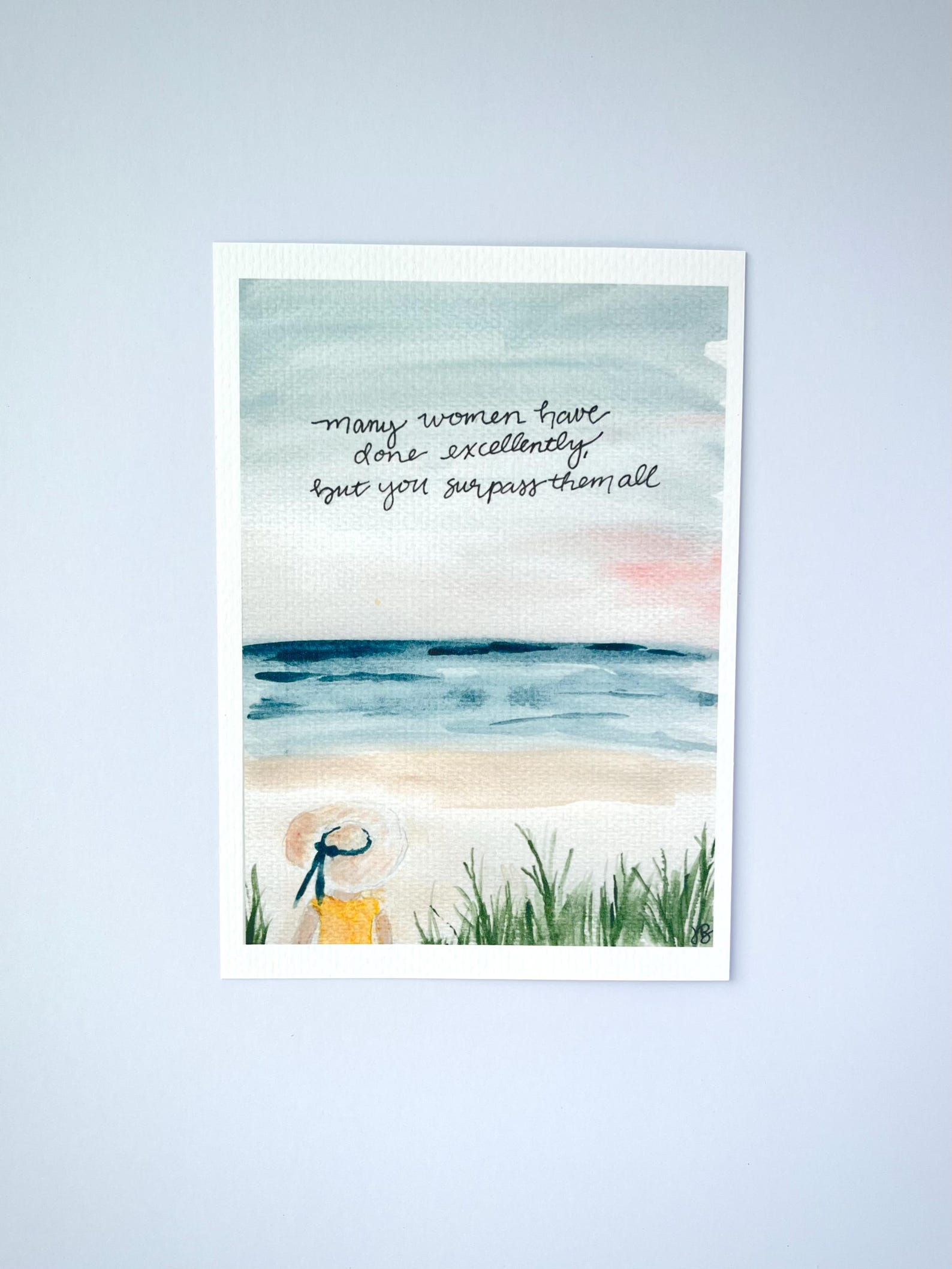 Watercolor Art Print | Many Women Have Done Excellently | Waves of ...