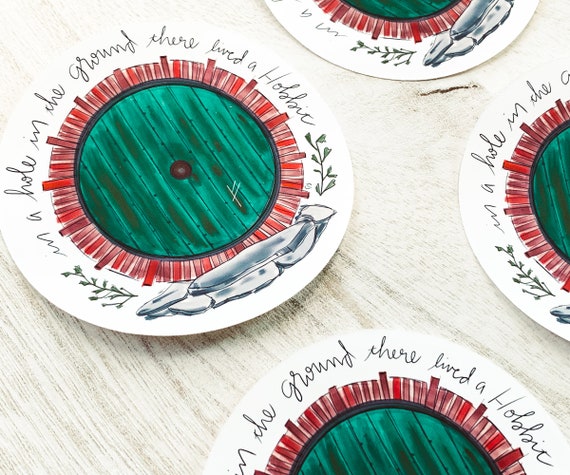 The Hobbit Sticker Hobbit Hole Bilbo Baggins JRR Tolkien | Etsy