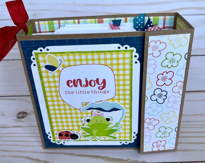 Frog & Ladybug Baby Mini Album: Handmade Scrapbook Photo Album - Etsy