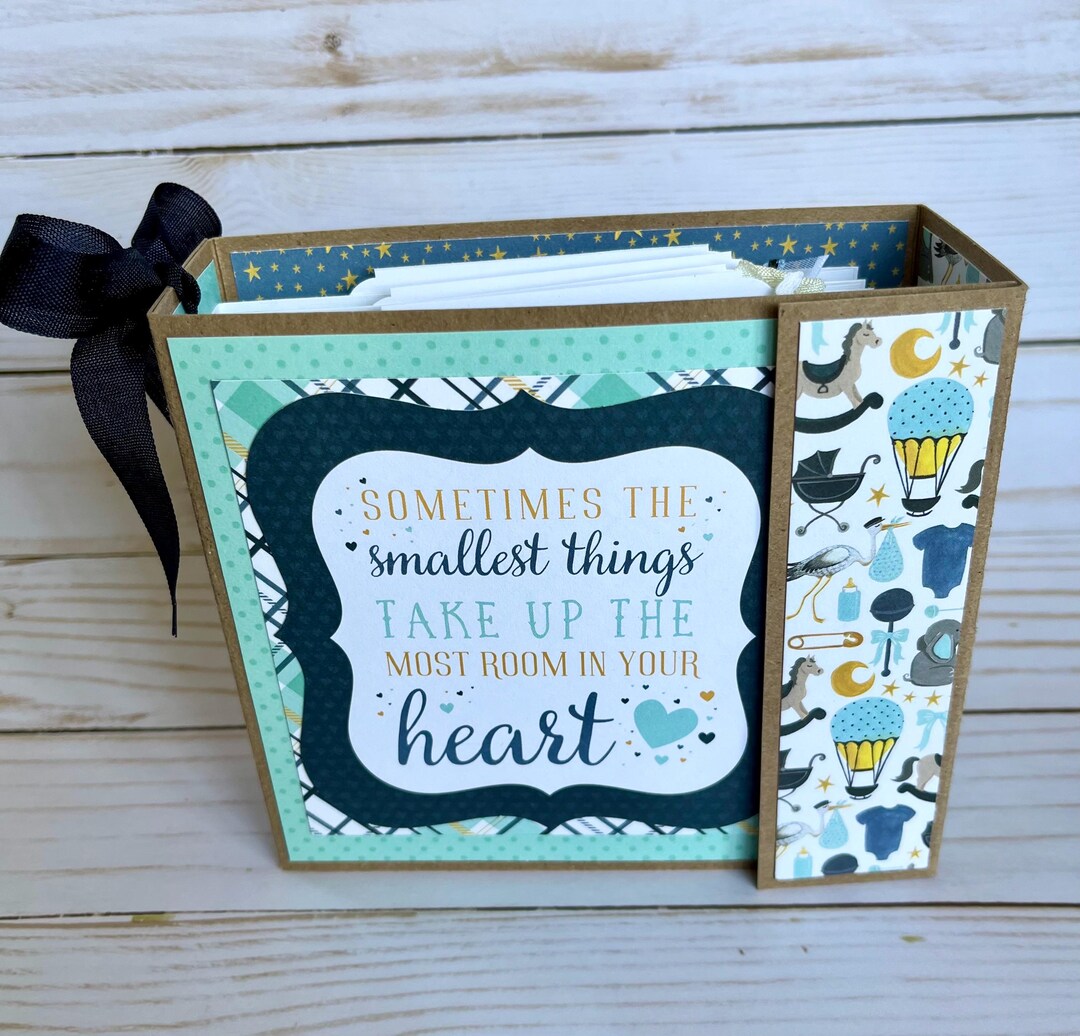 Little Boy Nursery Rhyme Mini Scrapbook Album, Brag Book Baby Shower ...