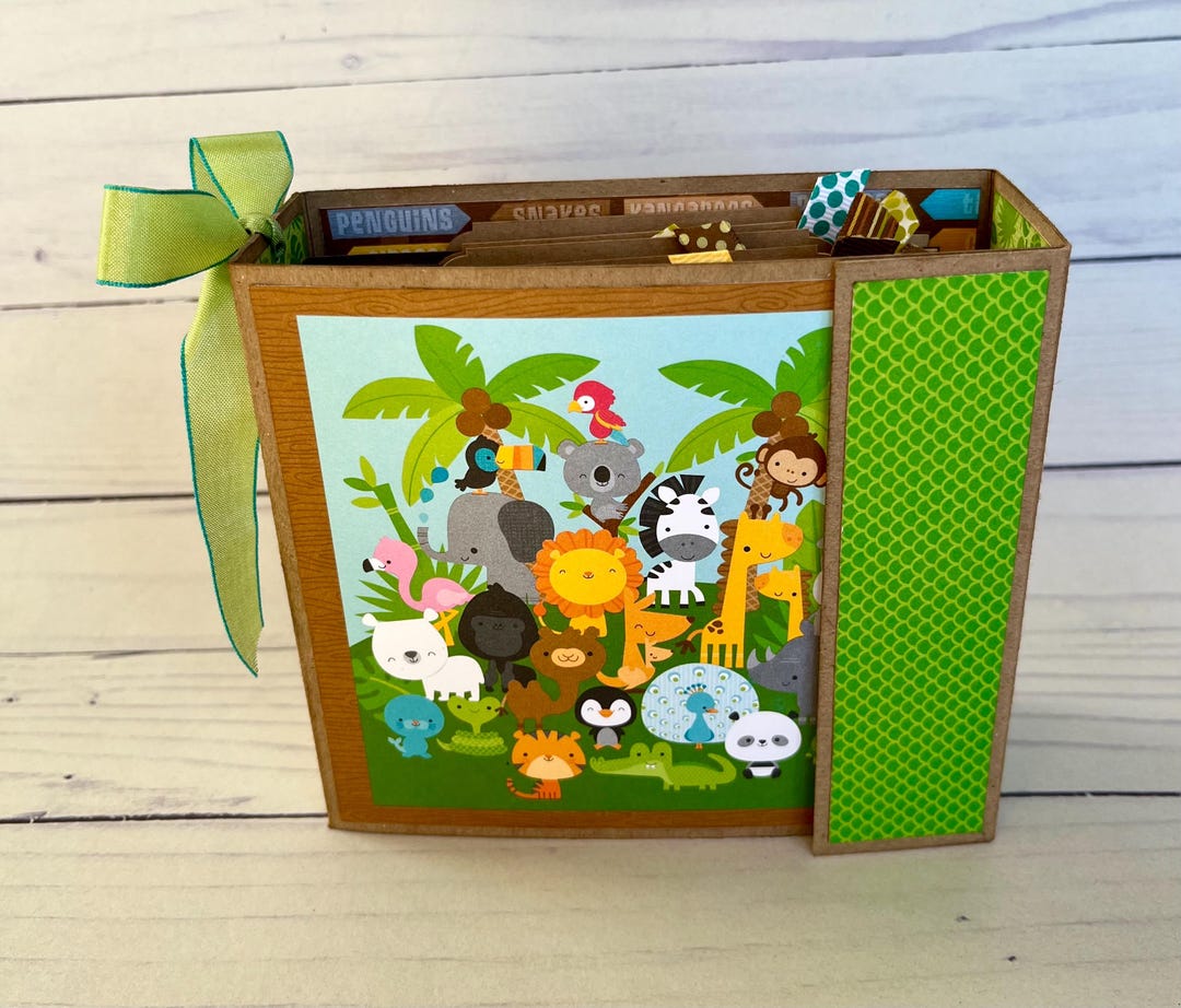 Zoo Trip Scrapbook Mini Album, Animals Nature Photo Album, Memory Book ...